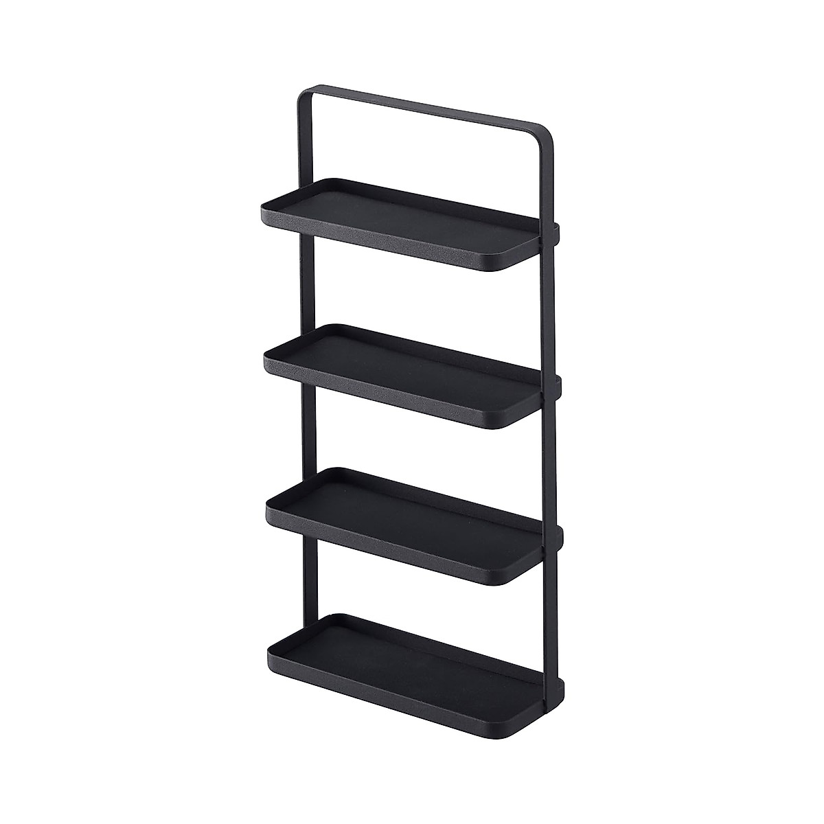 Yamazaki Home Tower 4-Tier Accessory Tray - Jewelry Holder & Storage Organizer - Steel, One Size, Black
