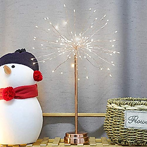TQNSSM Remote Control LED Copper Wire Fireworks Lights for Home Outdoor Garden Courtyard Wedding Decoration(White)