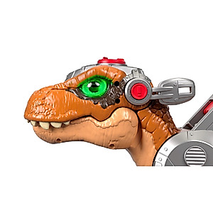 Fisher-Price Imaginext Jurassic World Dinosaur Toy, T. rex with Lights & Owen Grady Figure, Preschool Kids Ages 3+ Years (Amazon Exclusive)