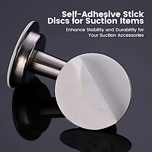 YAFIYGI 8 Pcs Adhesive Disk for Suction Cup Shower Suction Cup Adhesive Sticker Discs 80mm Circular Plastic Mounting Pads Heat Resistant Double-Sided Stickers Suction Items Coated Stick Pad Holder