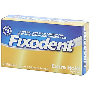 Fixodent Denture Adhesive Powder, Extra Hold - 1.6 Oz