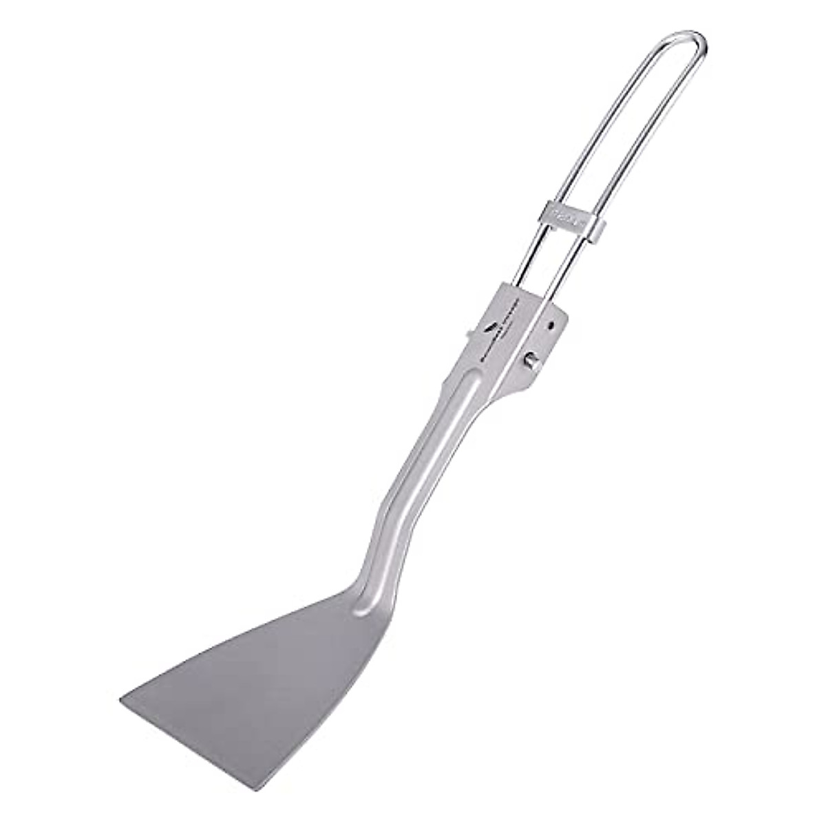 Boundless Voyage Titanium Kitchen Beefsteak Frying Shovel with Folding Handle Barbecue Spatulas Solid Turner Metal Spatula Ti1076T