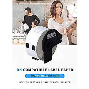 Aomya 2 Rolls Compatible Shipping Label Replacement for Brother DK-1204 Die-Cut 2/3"x2-1/8"(17mmx54mm) 400 Labels per Roll with Reusable Cartridge for QL1060N,QL700, QL720NW,QL550, QL570