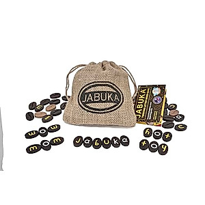 Jabuka Best Word Game Puzzle - Fun Family Games for Kids and Adults, Educational Spelling Party Game, Twistable Letter Travel Set, Portable, Word Games, Spelling Game for 2-8 Players