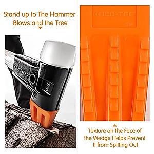 NEO-TEC 6 Pack Tree Felling Wedges, Chainsaw Wedges, 5.5"+8" Tree Cutting Equipment, Tree Cutting Equipment with Spikes for Safe Tree Cutting