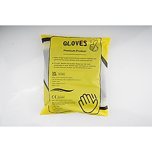 Haiou Long Rubber Gloves Elbow Length Chemical Resistant Gloves with Cotton Lining Waterproof Gloves, 25 inches, Large