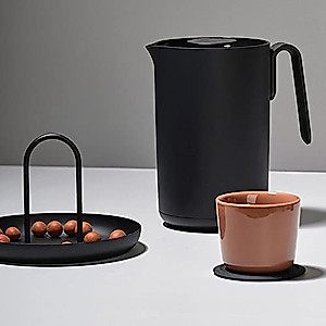 SXNBH Round Jewelry Tray Desktop Storage Tray Sundries Storage Box with Handle Dining Table Meal Tray Ring Earring Display Stand