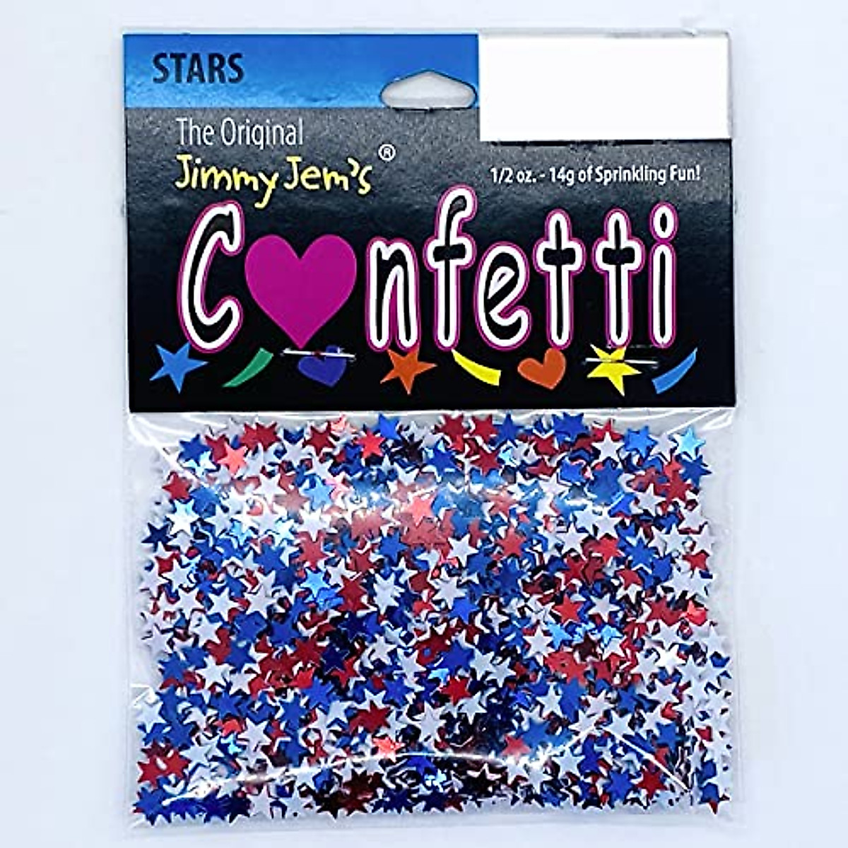 Confetti Star 1/4" Red, White, Blue - Retail Pack #8516 QS0