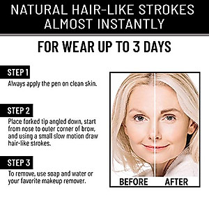 BELLA BROW By Dream Look, Microblading Eyebrow Pen with Precision Applicator (Single Pack - Blonde) – As Seen On TV, Natural Looking, Smudge Proof, Waterproof, Long Lasting