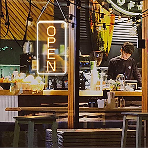 16"x 9" LED Neon Open Sign for Business, Ultra Bright Lighted Sign Open, Electric Light up Sign for Stores, Restaurants Offices Retail Shops Window Storefronts