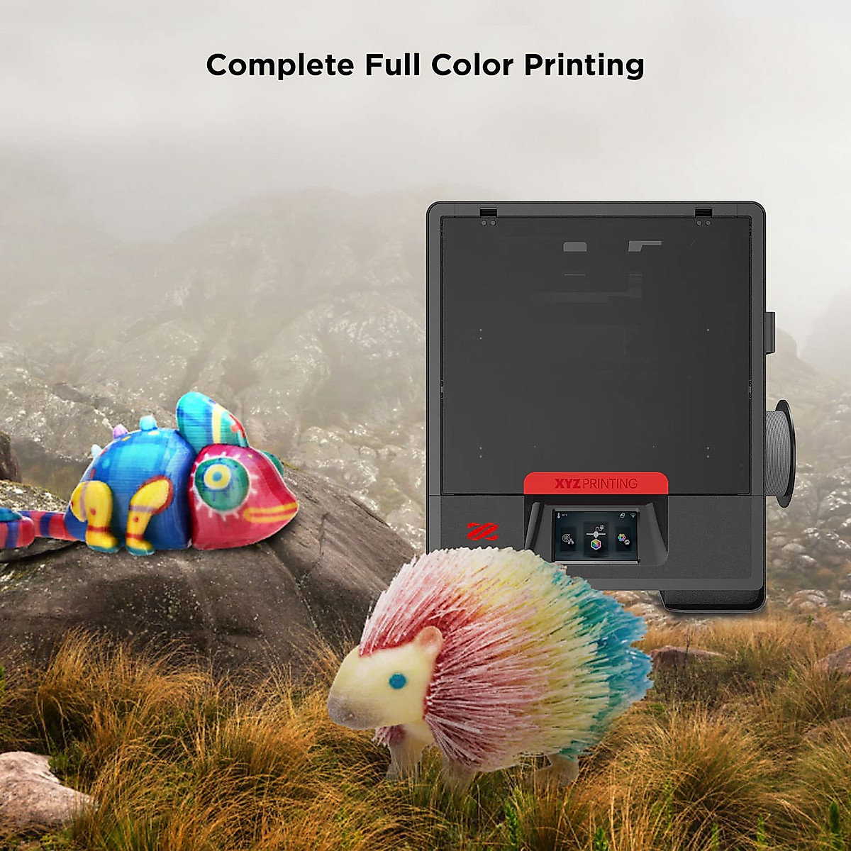 XYZPrinting da Vinci Color Mini 3D Printer with Color Injecting Printing Function, FFF 3D Printers Build Size 5.1 x 5.1 x 5.1 inches