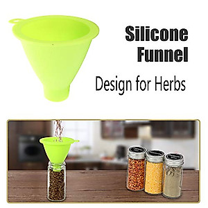 SWOMMOLY Spice Rack Organizer with 24 Empty Round Spice Jars, 396 Spice Labels with Chalk Marker and Funnel Complete Set, Spice Rack Organizer for Cabinet, Pantry, Countertop or Wall Mount, Black