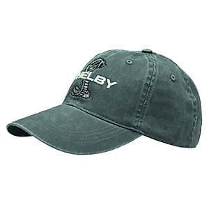 Shelby Snake on Grey Cap Hat | Officially Licensed Shelby® Product | Adjustable, One-Size Fits All
