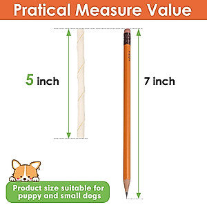 MON2SUN Dog Rawhide Twist Sticks Natural 5 Inch Thin Sticks Rawhide Chews Dog Treats for Puppy and Small Dogs 60 Count, 12.7oz