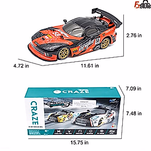 Fistone RC Drift Racing Cars, 1/16 4WD 2.4G Remote Control High Speed Racing Vehicle with 4 Spare Speed Tires Hobby Toys for Boys Kids and Adults