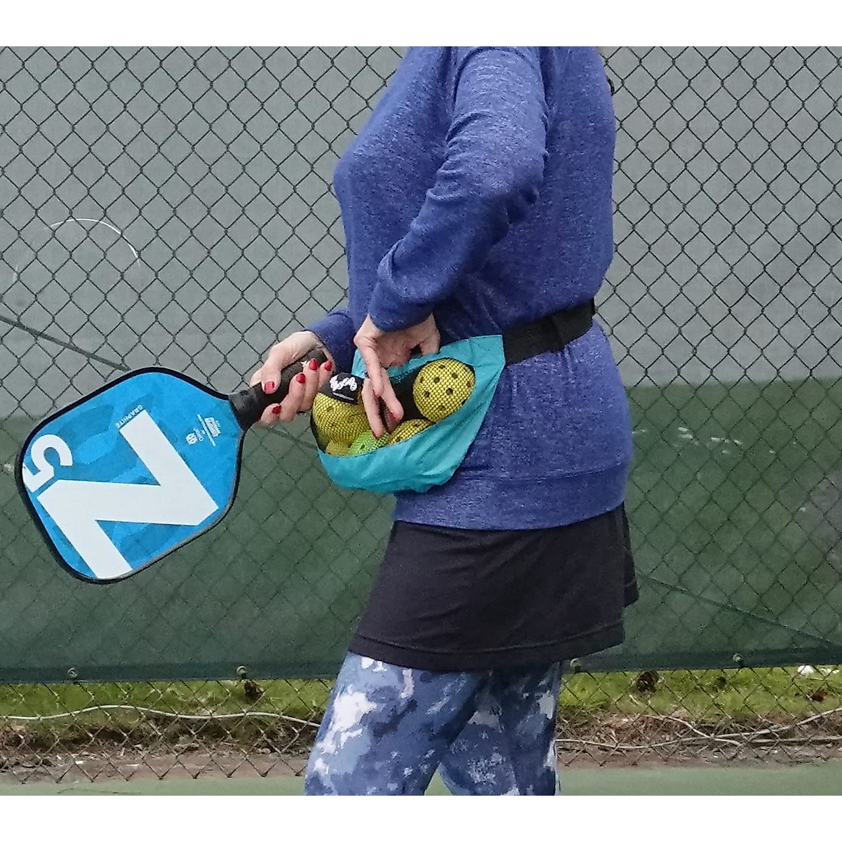 KIMBRIAD Ballszie - The Ultimate Pickleball Holder - Black