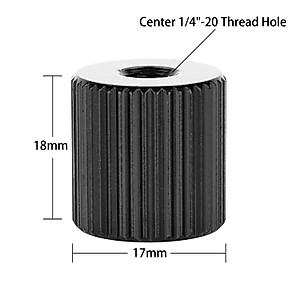 2Pack ChromLives Tripod Nut Barrel Nut Connection Nut with 1/4''-20 Thread Hole for Articulating Magic Arms Tripod Rigs Replacement
