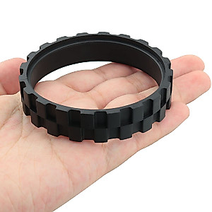 Ruiwaer 1 Pair 0.59Inch 1.5cm Roomba Tires for Wheels Series 500, 600, 700, 800 and 900 Antislip, Replacement for All roomba Models, Black