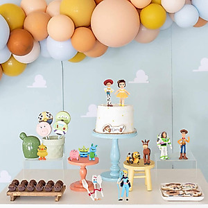 12 PCS Story Cake Toppers Figurines, Mini Figures Set Cute Action Figures Cupcake Toppers Cartoon Action Figures Birthday Party Cake Decorations (A)