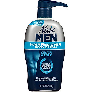 Nair Men's Hair Removal Cream, Body Hair Remover for Men, 13 Oz Bottle