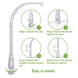 Musical Baby Crib Mobile for Boys & Girls - Jungle Safari Nursery Mobiles - Bassinet Mobile with Arm Holder
