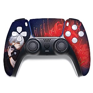 Tokyo Ghhoul Custom PS-5 Controller Wireless compatible with Play-Station 5 Console by BCB Controllers | Proudly Customized in USA with Permanent HYDRO-DIP Printing (NOT JUST A SKIN)