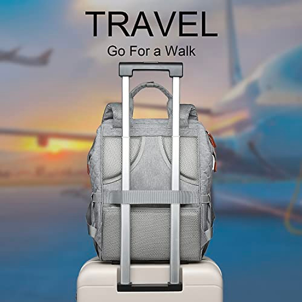 TIIOCTI Women's Laptop Backpack - 15.6" Compartment - Travel & Business Ready - Stylish Gray Design for Professionals