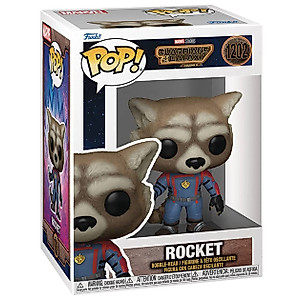POP Marvel: Guardians of The Galaxy Volume 3 - Rocket Raccoon Funko Vinyl Figure (Bundled with Compatible Box Protector Case), Multicolored, 3.75 inches