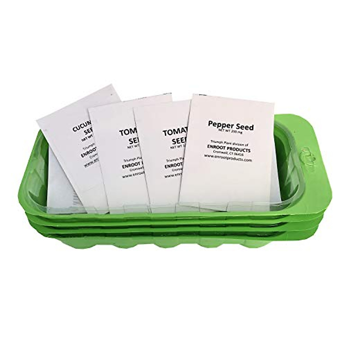 Garden Starter Kit - DIY Seedling Starter for Tomatoes, Peppers, Cucumber Planting (4 Tray)
