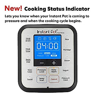 Instant Pot Duo Nova 7-in-1 Electric Pressure Cooker, Slow Cooker, Rice Cooker, Steamer, Saute, Yogurt Maker, Sterilizer, and Warmer, 8 Quart, 14 One-Touch Programs