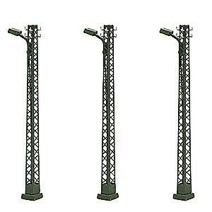 LQS60 3pcs Model Railway Lights Lattice Mast lamp Track Light N Scale 1:160 Layout (N Scale)