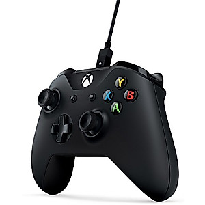Microsoft 4N6-00001 Xbox Controller + Cable for Windows, Black