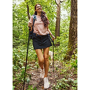 Willit Women's Skorts Golf Casual Skort Skirts UPF 50+ Quick Dry Zip Pockets Outdoor Hiking Black S