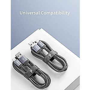 iPhone Charger Cable 2Pack 6FT, Nylon Braided Lightning Cable, [Apple MFi Certified] Fast Charging iPhone Charger Cord Compatible with iPhone 14 13 12 11 Pro Max XR XS X 8 7 6 Plus iPad and More