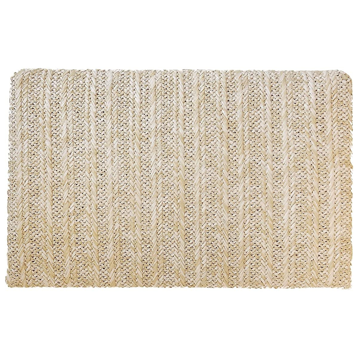 JNB Women's Straw Envelope Clutch Natural