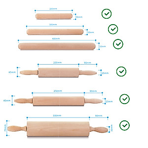 YYST Rolling Pin Holder Rolling Pin Display Rack Rolling Pin Storage - Hardware Included -W Style (2)