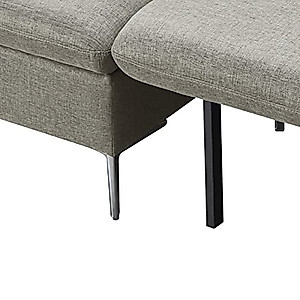 PEIHONGET Sleeper Sectional Sofa Couch, Modern L Shaped Sofa Bed with Pull-Out Sleeper Couches for Living Room Chasie Lounge Fabric Upholstered for Small Spaces, Apartment(Beige)