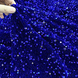 FUHSY Royal Blue 36 Inches Sequin Christmas Tree Skirt Velvet Glitter Personalized Tree Skirts Blue Tree Skirt Sparkle Christmas Skirt Tree for Halloween 6FT Christmas Tree Decorations Ornaments