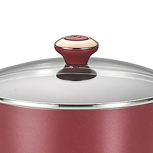 Paula Deen Signature Dishwasher Safe Nonstick Cookware Pots and Pans Set, 17 Piece, Red