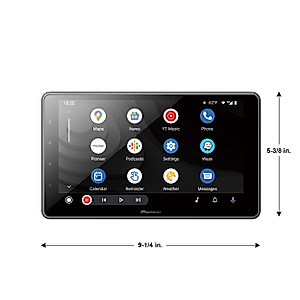 Pioneer DMH-WT3800NEX Digital Multimedia Receiver with Wireless Apple CarPlay and Android Auto, 9” Capacitive Floating Screen, Single-DIN, Built-in Bluetooth and WiFi, Amazon Alexa via App