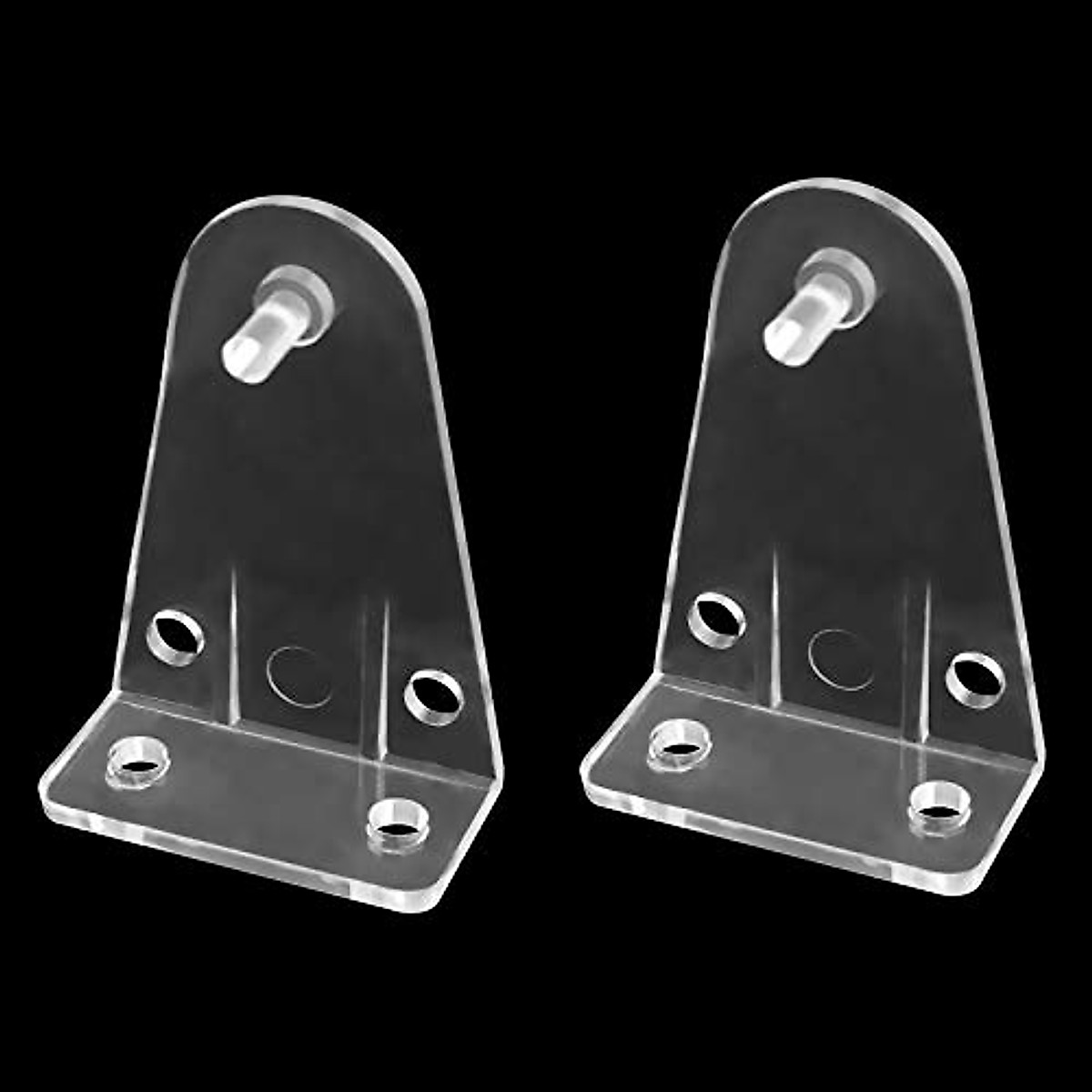 AXLIZER 10pcs Hold Down Brackets Transparent Plastic Fixing Bracket Blind Hole Hook Suitable for Blinds or Windows