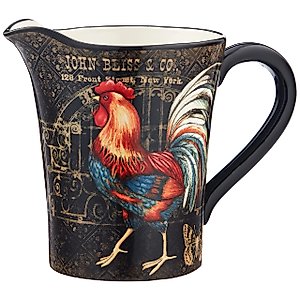 Certified International 112 oz Gilded Rooster Ceramic Serveware, One Size, Multicolored