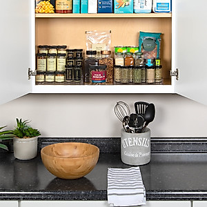 Richards 3 Tier Spice Rack - 10" x 4" x 9" Medicine Cabinet Organizer Small Plastic Spice Rack for Cabinet - Eliminate Household Clutter - Organize Canned Food, Seasoning in Pantry