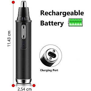 OJOINK Ear and Nose Hair Trimmer for Men and Women,USB Rechargeable Nose Hair Clipper, Electric Facial Ear Hair Remover