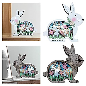 2 Easter Bunny Wooden Room Children Room