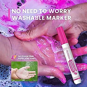 Washable Dot Markers Paint Art – 30 Colors Fine Tip 8mm Dotters Non-Toxic Water Based Shuttle Supplies Kit for Toddlers and Adults