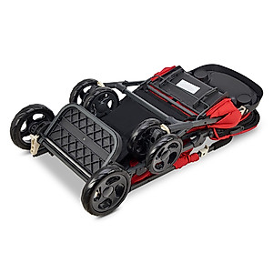 Joovy Caboose Graphite Red Polyester Stroller with 55% Steel, 25% Plastic, 20% Polyester Fabric