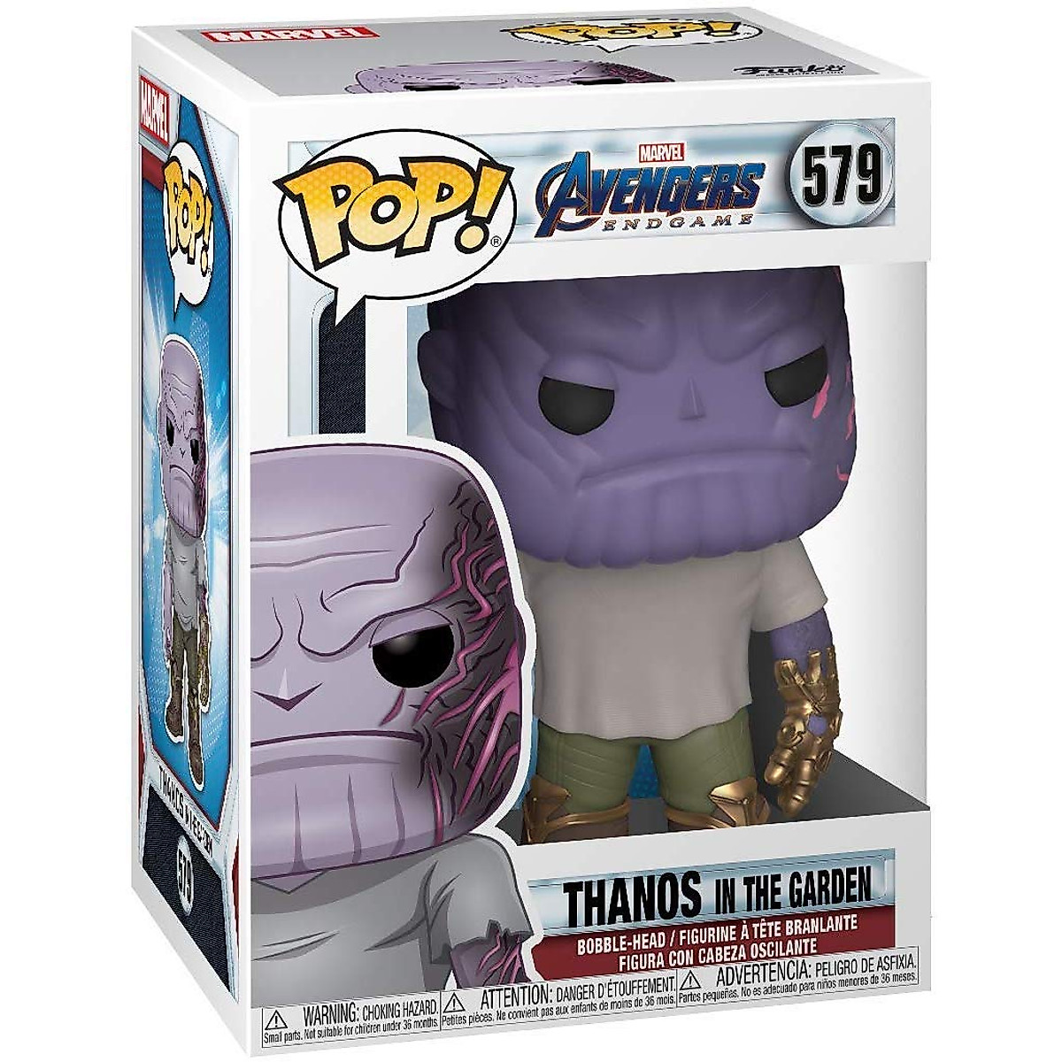 Funko Pop! Marvel: Avengers Endgame - Casual Thanos in The Garden Vinyl Figure (Bundled with Compatible Pop Box Protector Case), Multicolor, 3.75 inches