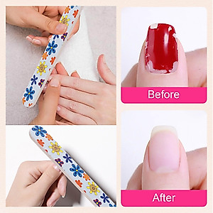 IFUNSON Professional Nail File, Colorful Double Sided120/180 Grit Emery Boards, Manicure Pedicure Tool and Nail Buffering Files, 10 Pack