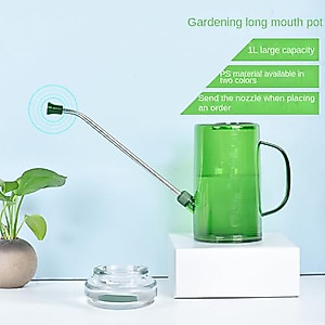 XDMTWLKJ 1L/34oz Thickened Household Gardening Watering Can Large Capacity Spray Bottle Long-Nozzle Garden Plant Watering Pot Sprayer (Green)